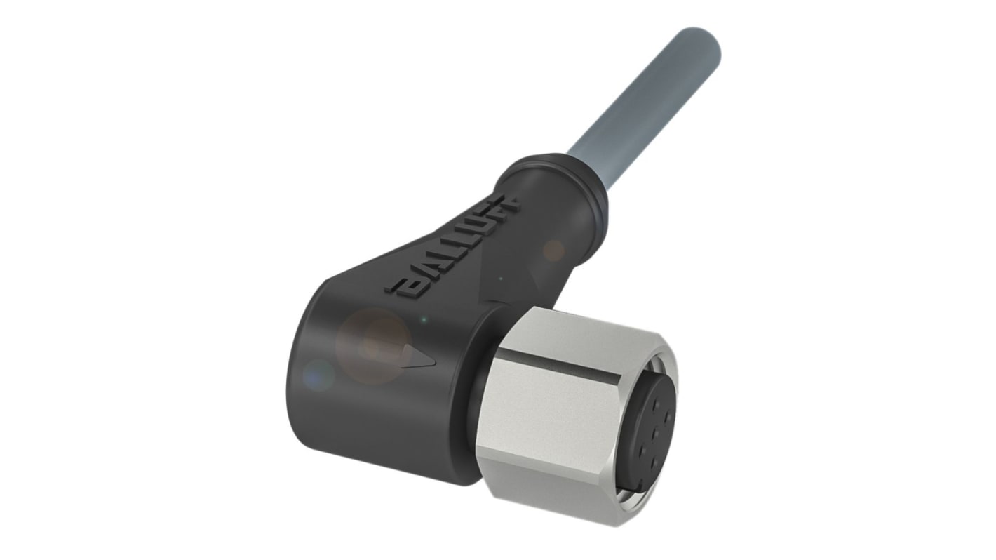 BCC0EZH | BALLUFF Right Angle Female M12 to Unterminated Sensor ...