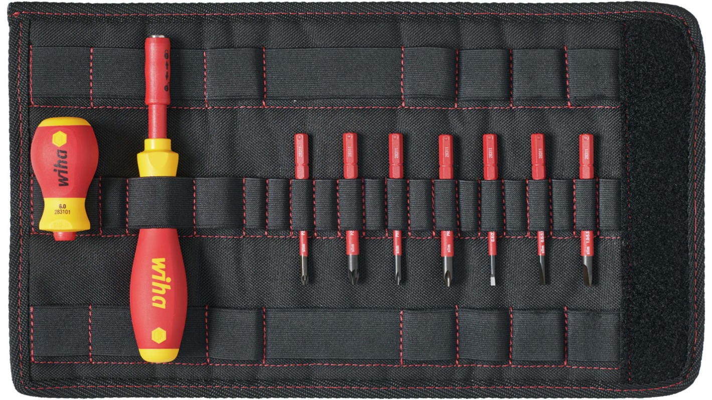 41232 | Wiha Phillips; Pozidriv; Slotted Interchangeable Insulated Screwdriver Set, 10-Piece | RS