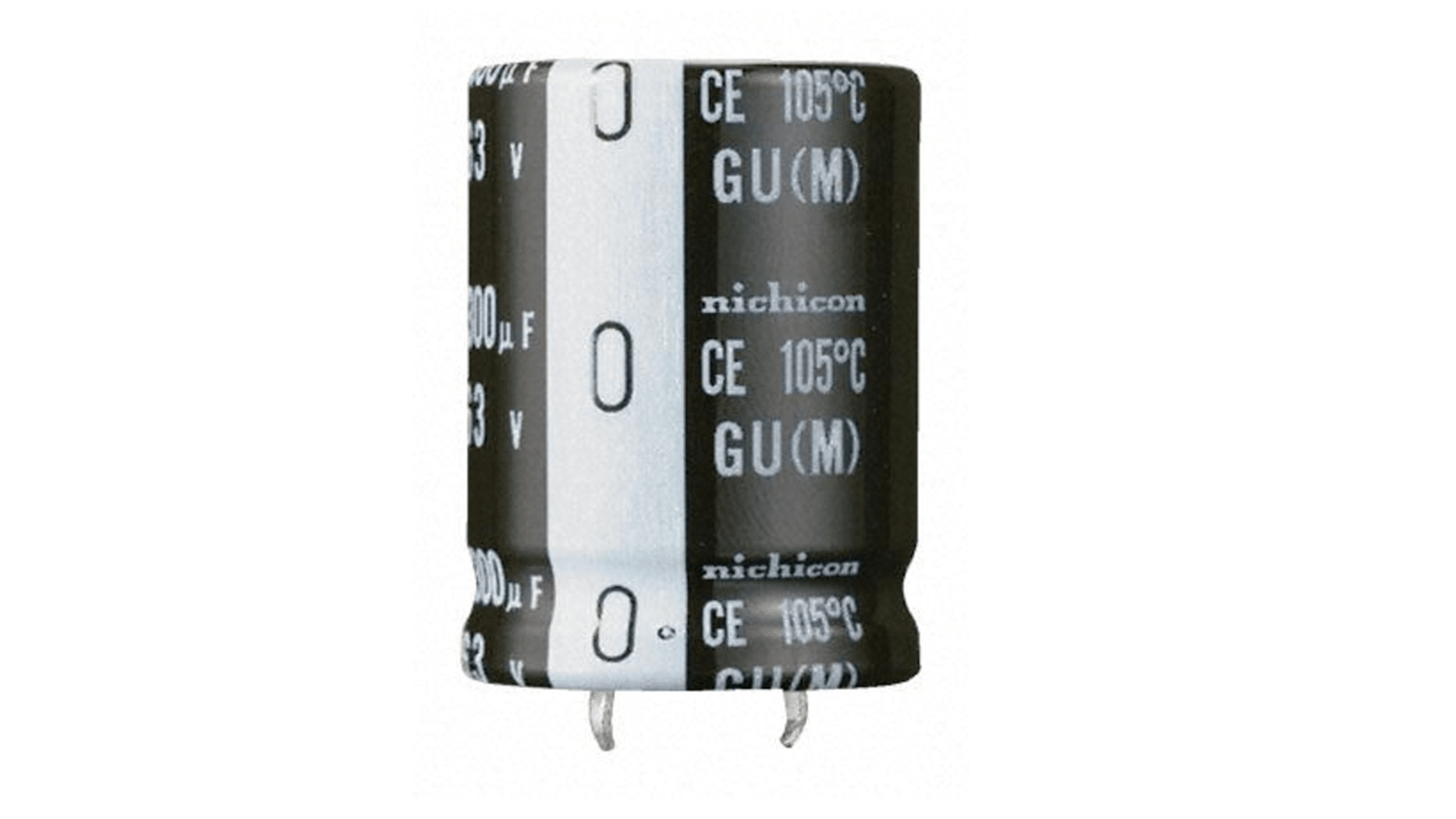 Nichicon 1500μF Aluminium Electrolytic Capacitor 200V dc, Snap-In ...