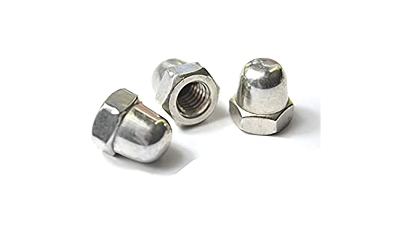 RS PRO Steel Dome Nut, 1/4-28in | RS