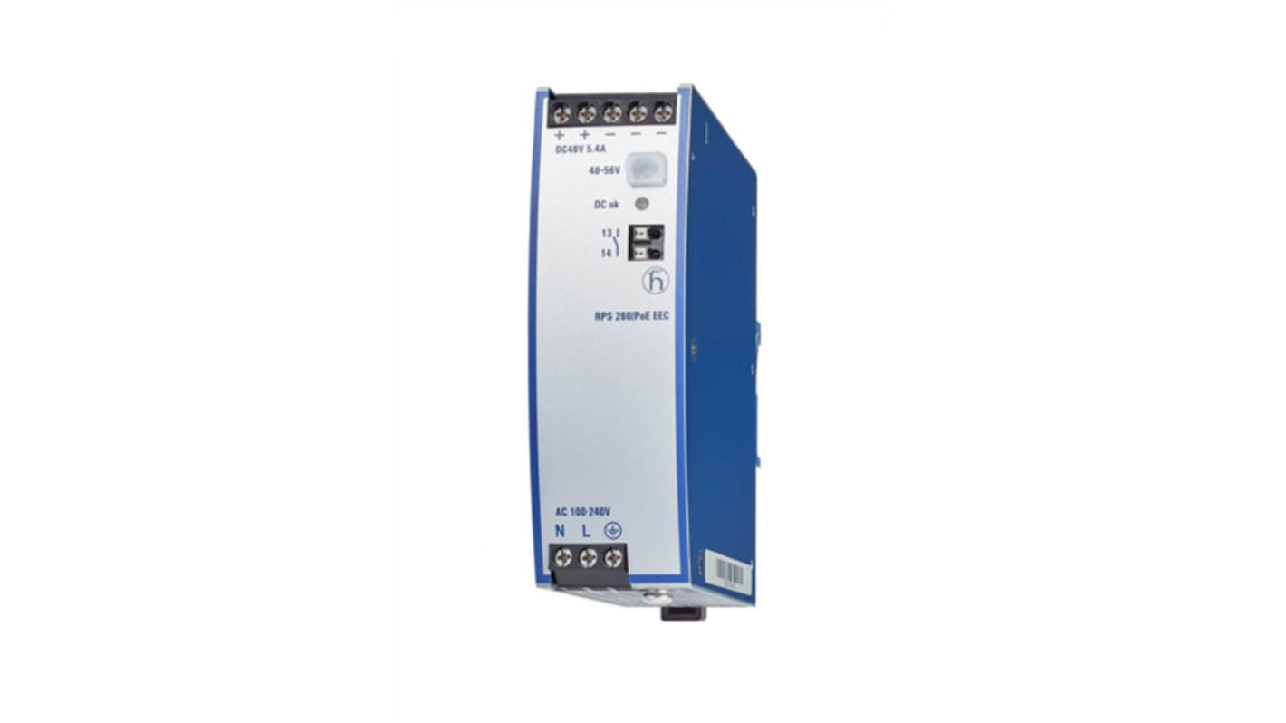 RPS 260/PoE EEC | Hirschmann RPS 260 DIN Rail Power Supply, 100→240V ac ...
