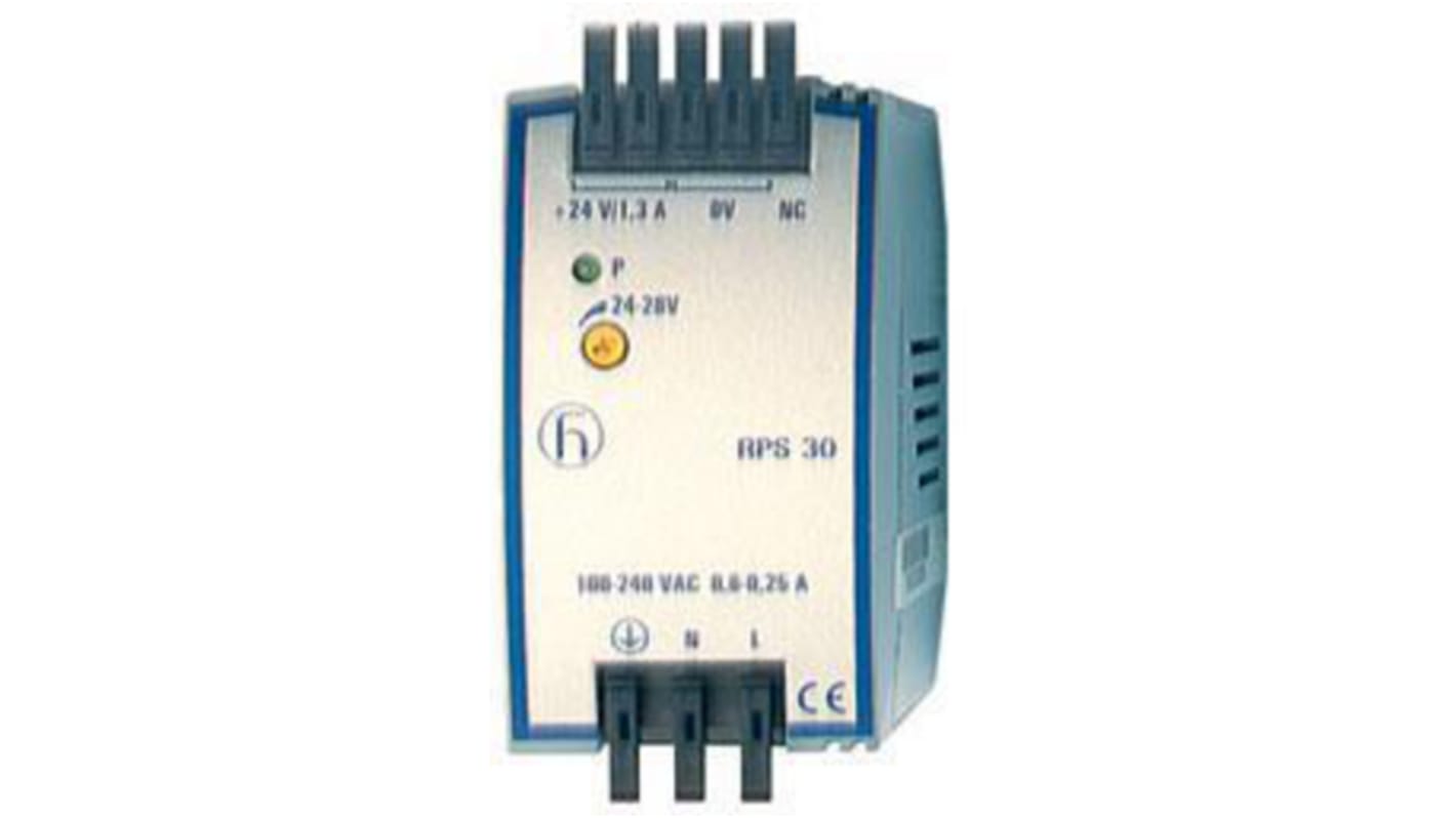 Hirschmann RPS 30 DIN Rail Power Supply, 100→240V ac ac Input, 24V dc ...