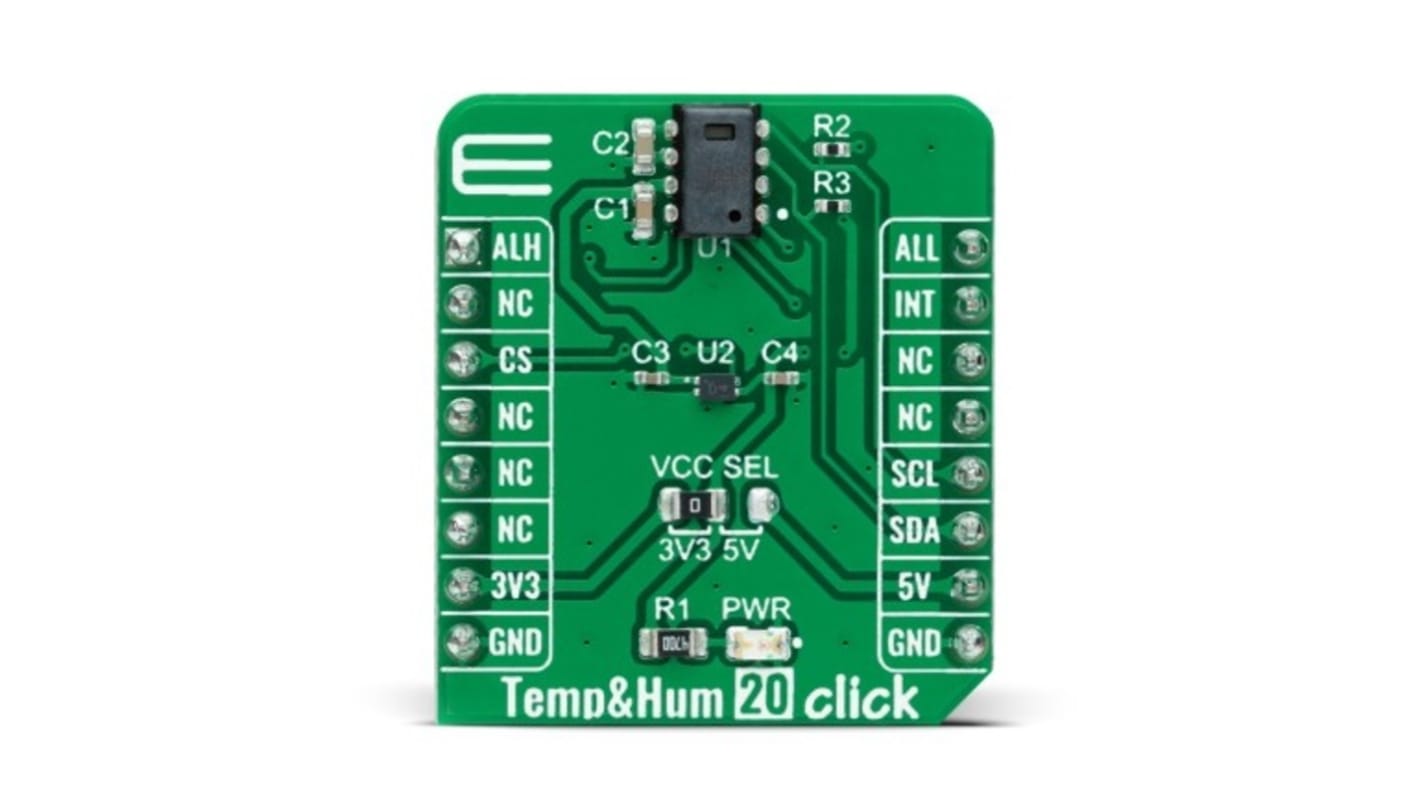 MIKROE-4907 | MikroElektronika Temp & Hum 20 Click Temperature & Humidity Sensor Add On Board ...