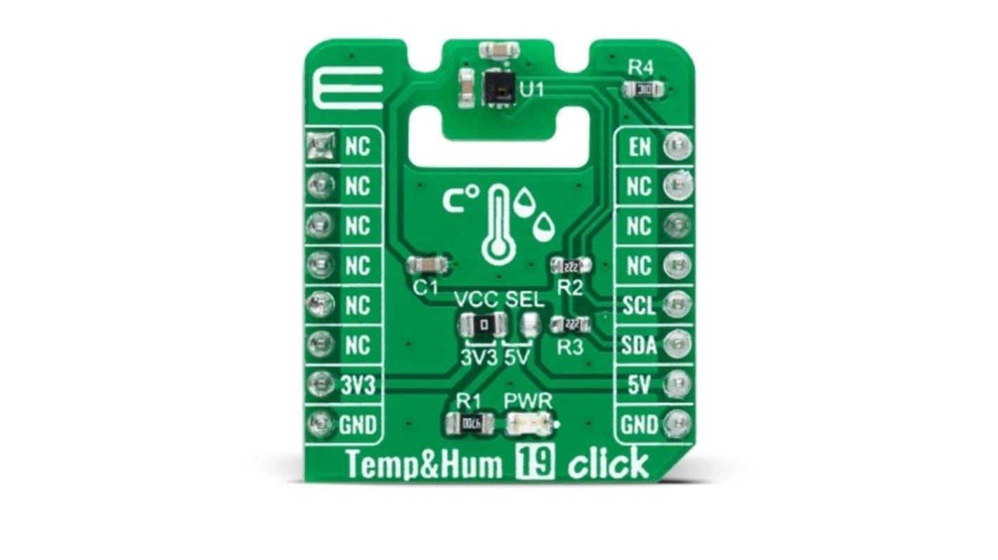 MIKROE-4922 | MikroElektronika Temp & Hum 19 Click Temperature & Humidity Sensor Add On Board ...