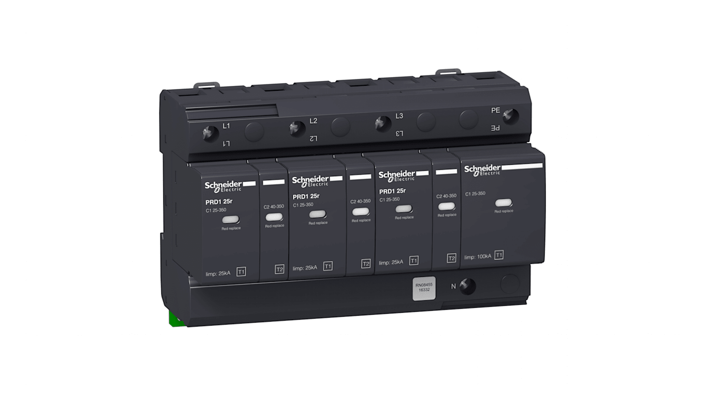 16332 | Schneider Electric Surge Arrester, 100kA, DIN Rail Mount | RS