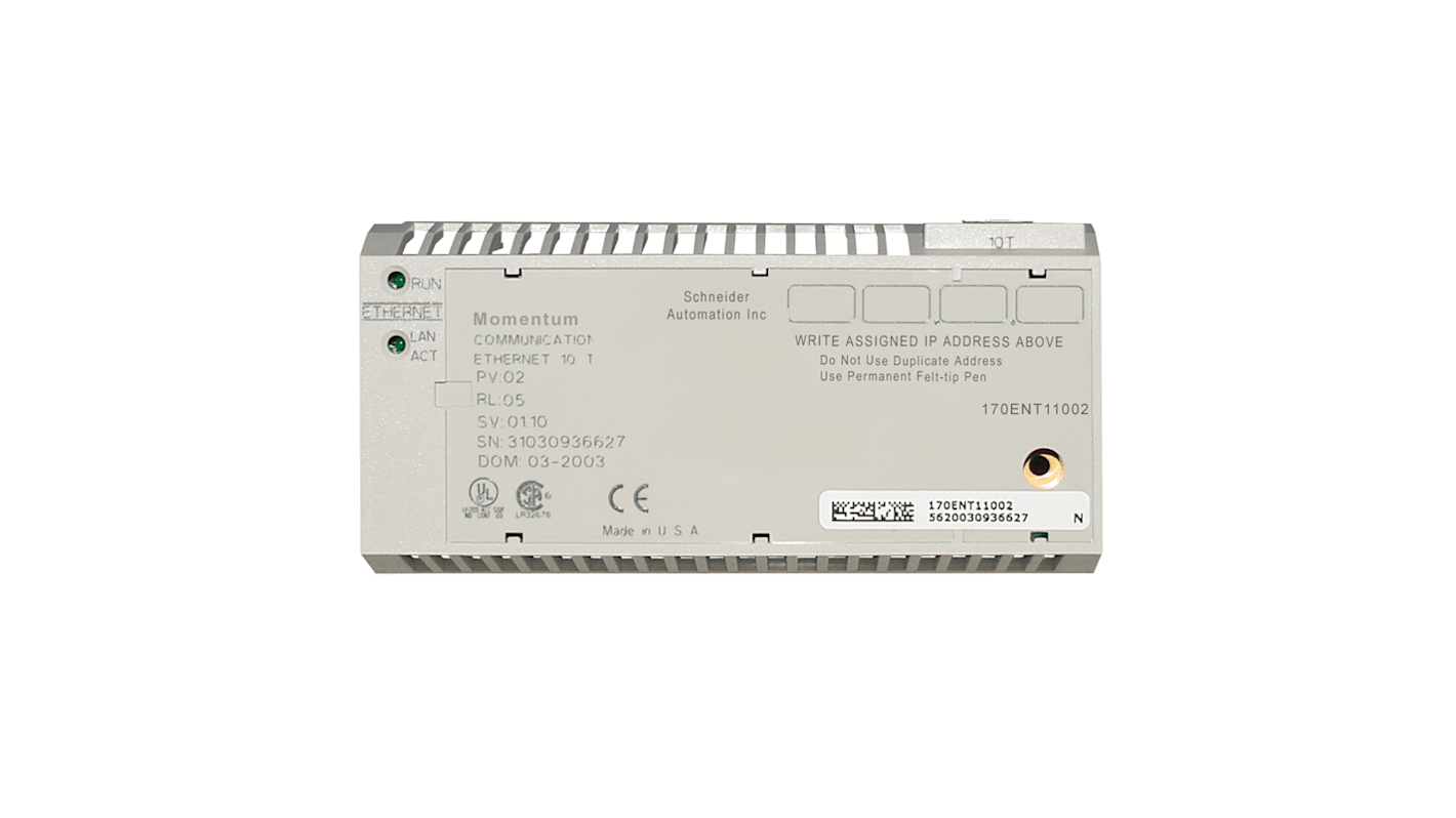 Schneider Electric アダプタ 170ENT11001 イーサネット通信アダプタ Modicon Momentum用 | RS
