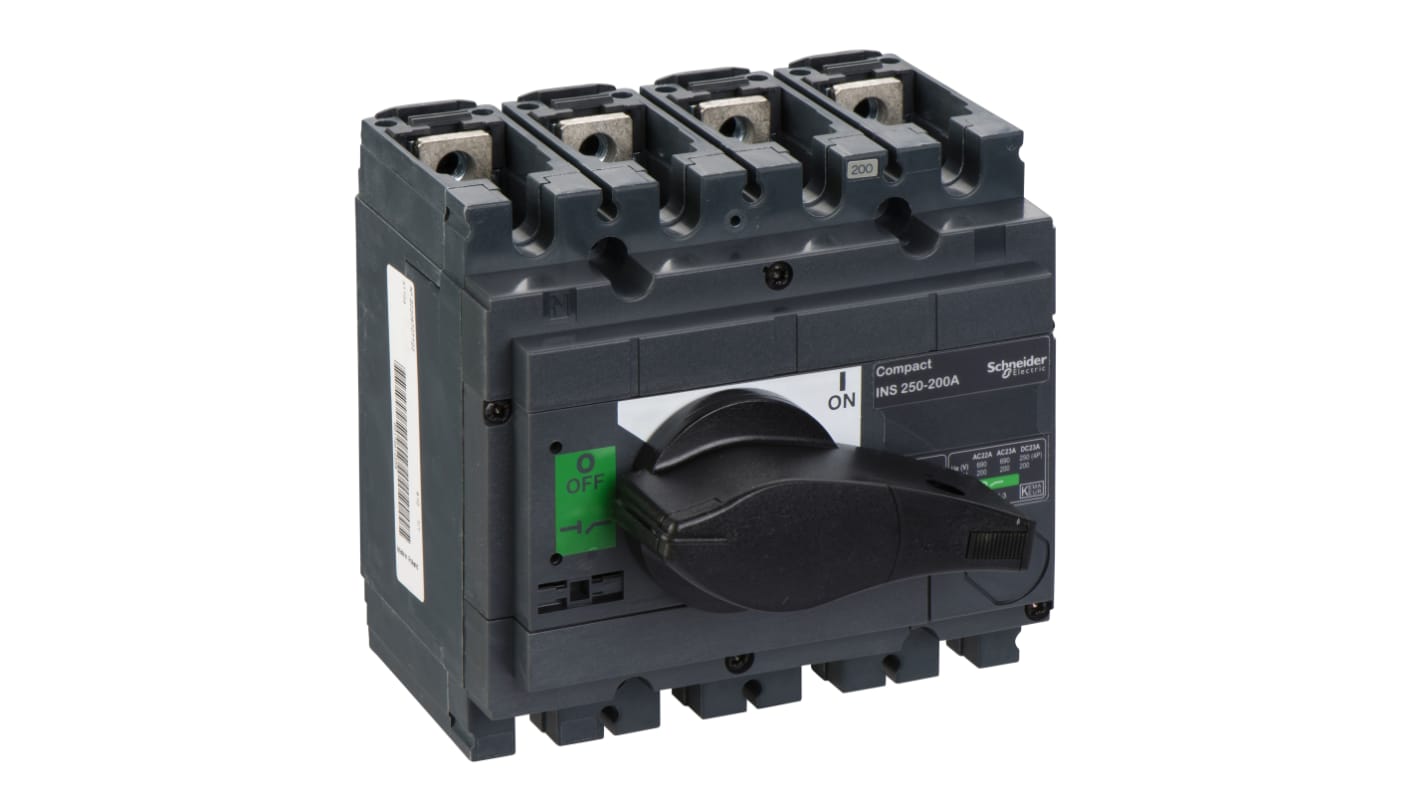31103 | Schneider Electric 4 Pole Isolator Switch - 200A Maximum ...