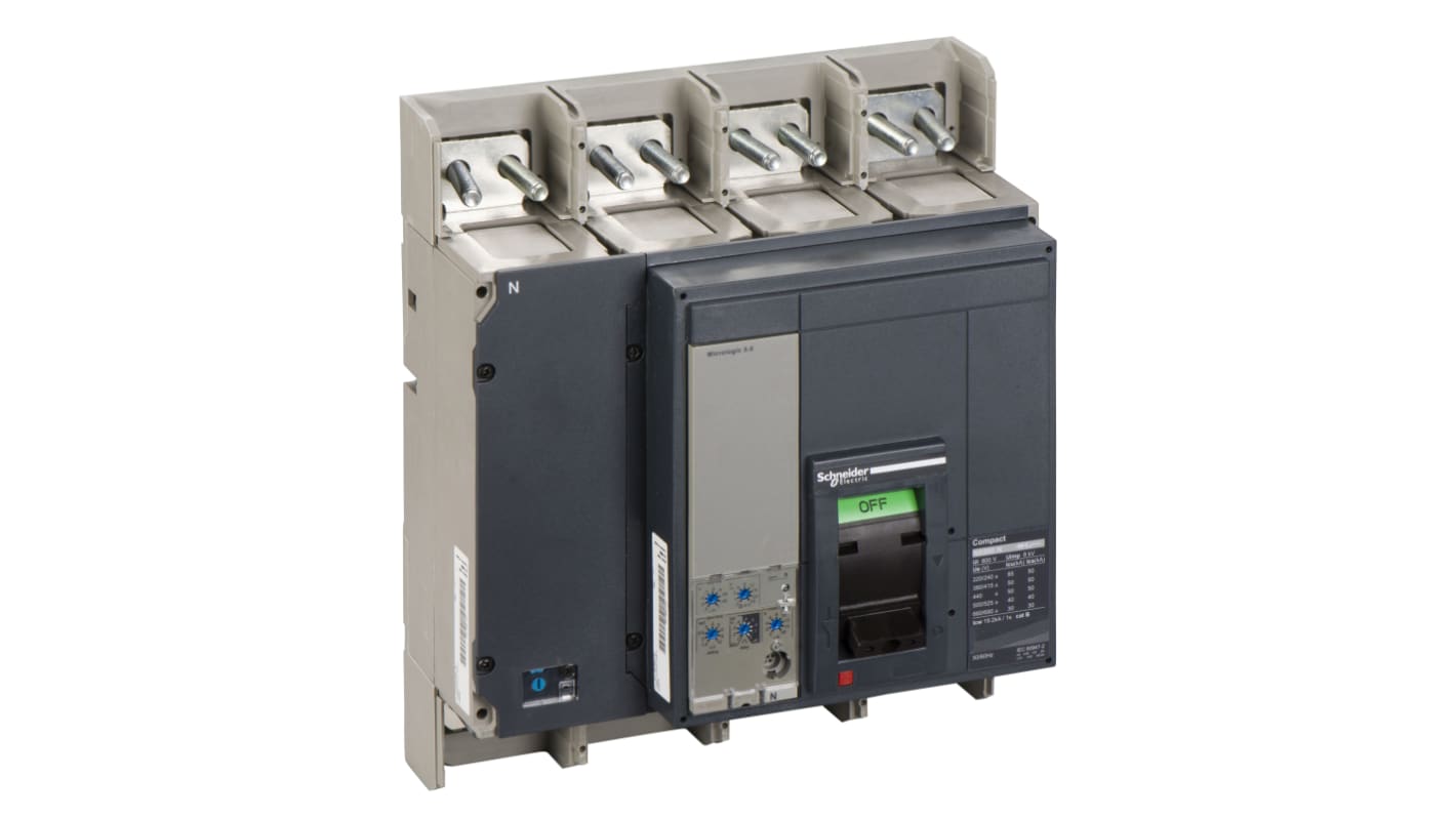 33555 | Schneider Electric, Compact MCCB 4P 800A, Fixed Mount | RS