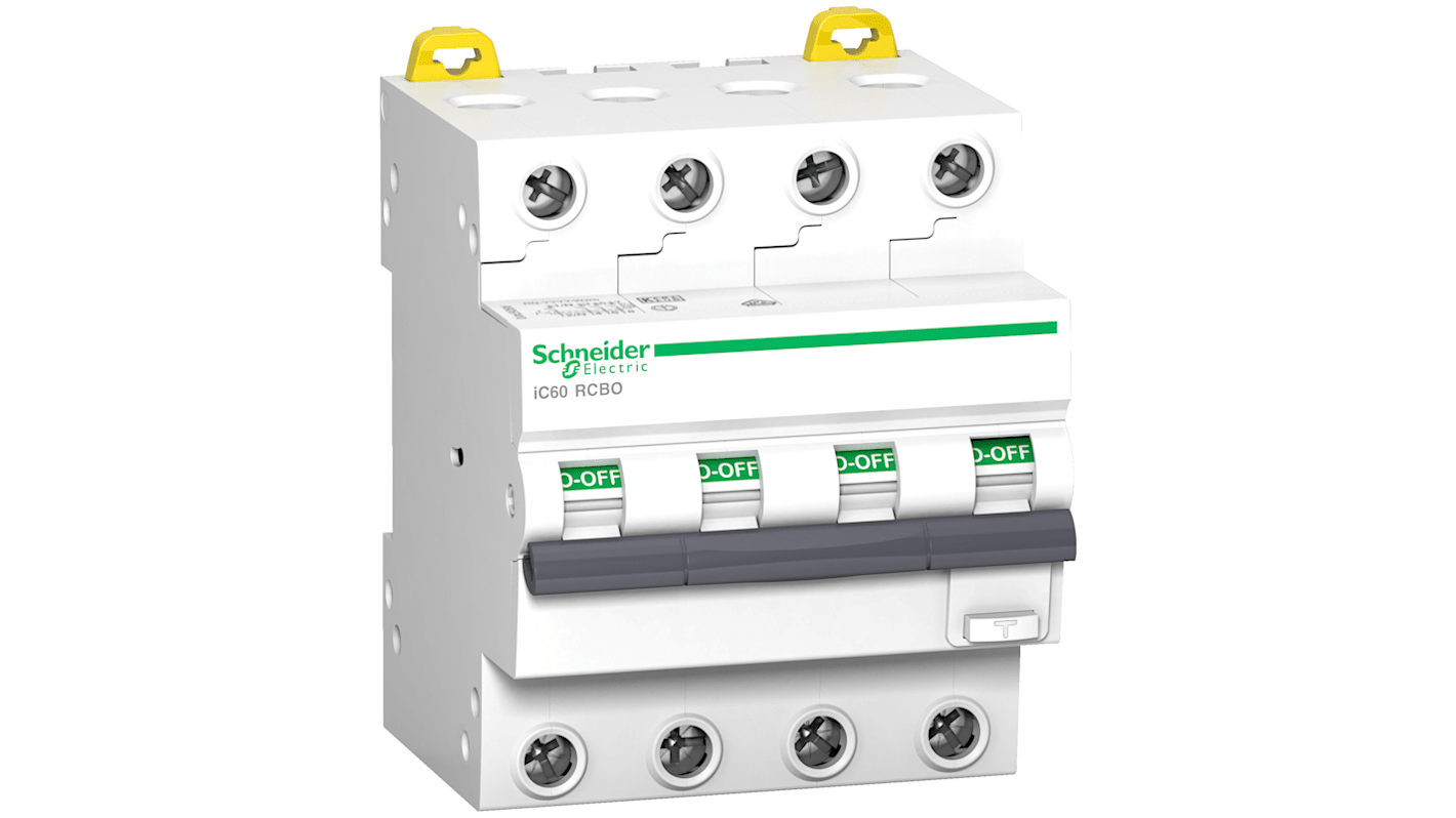 A9D87432 | Schneider Electric RCBO, 32A Current Rating, 4P Poles, 30mA ...