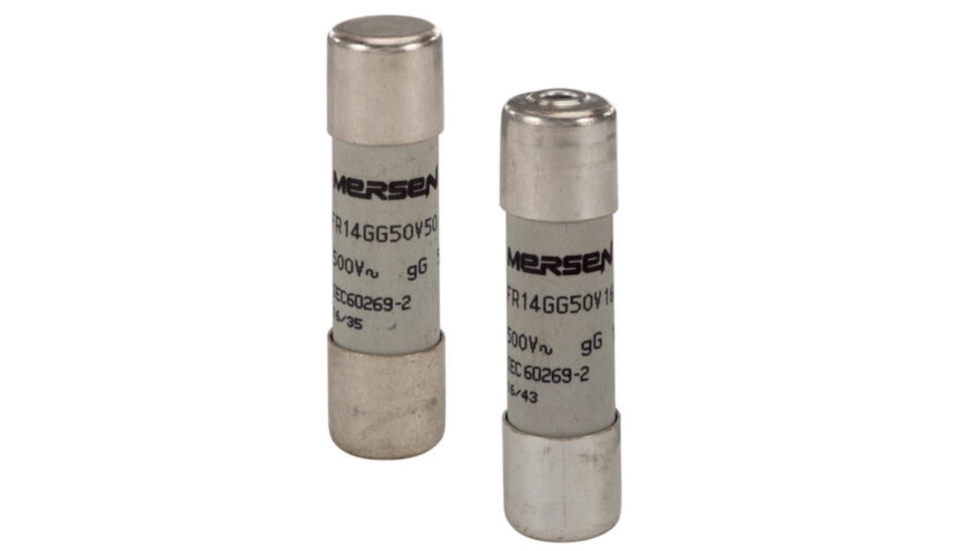 Z218200 | Mersen 16A Slow-Blow Ceramic Cartridge Fuse, 14 x 51mm | RS