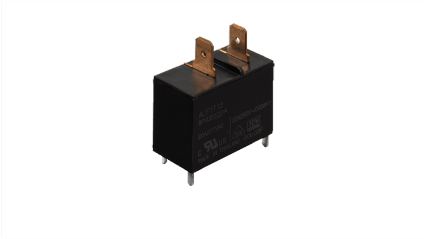 ALF1T24 | Panasonic PCB Mount Non-Latching Relay, 24V dc Coil, 37.5mA ...