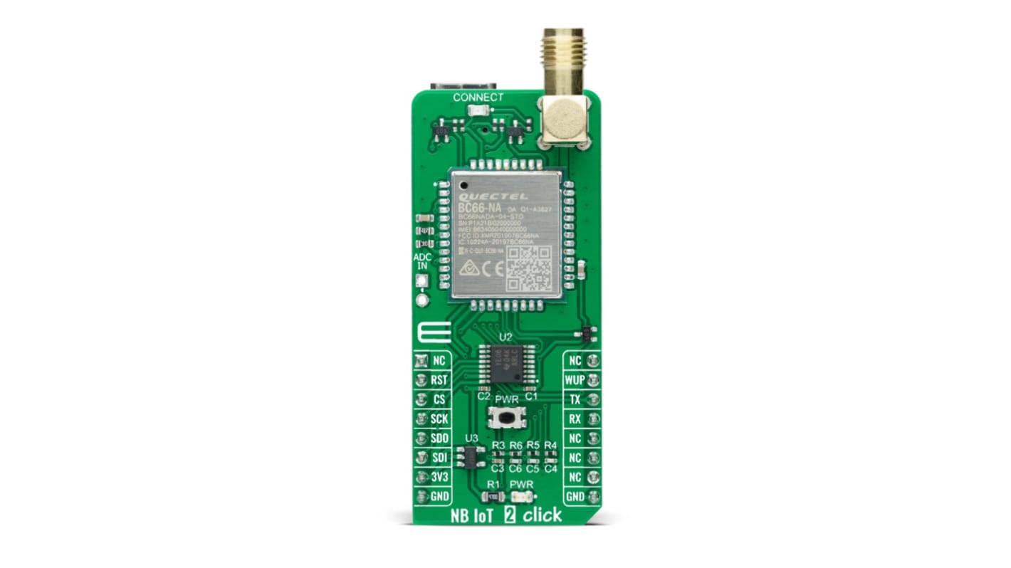 MIKROE-4562 | MikroElektronika NB IoT 2 Click BC66-NA Dual LTE (Cat M1 and NB-IoT) Add On Board ...