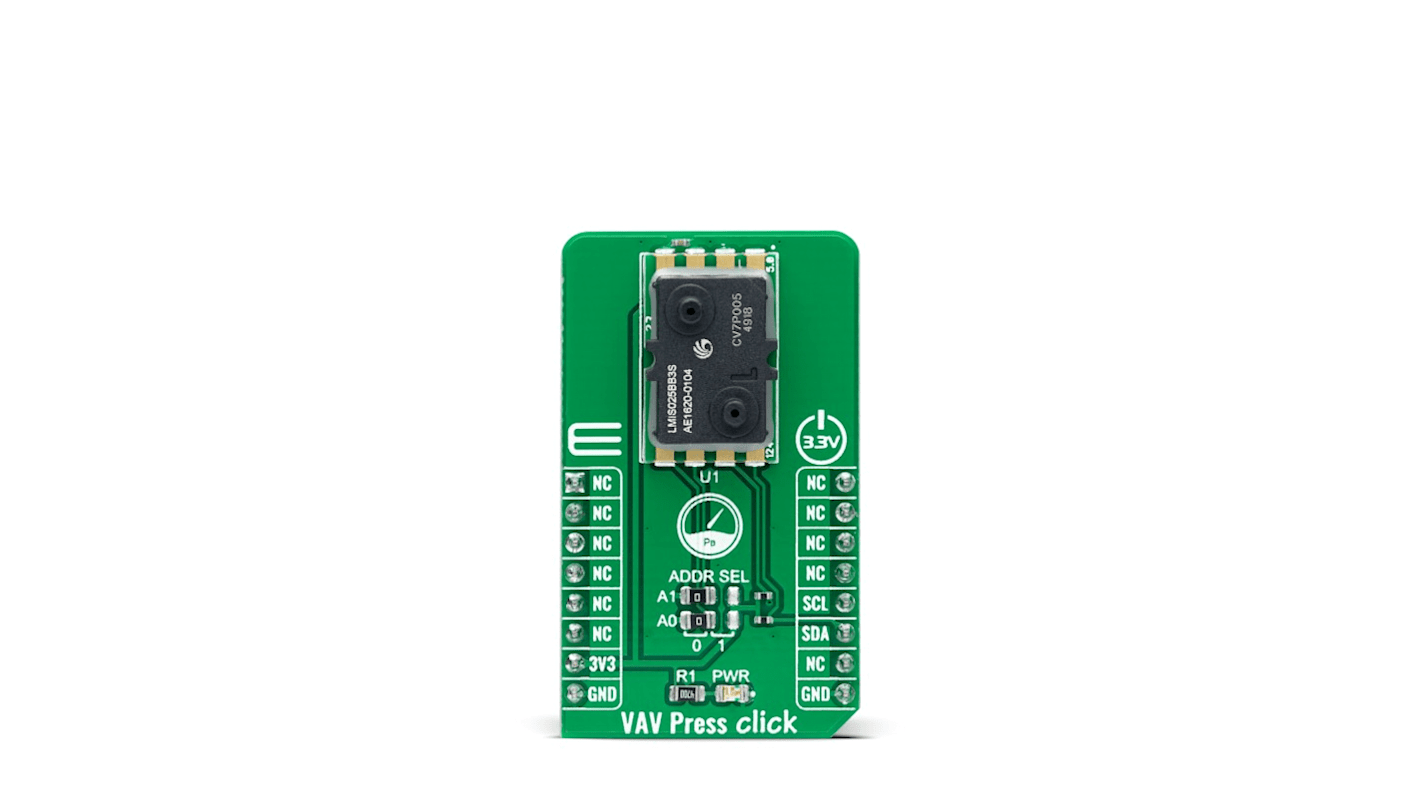 MIKROE-4667 | MikroElektronika VAV Press Click Differential Pressure Sensor Add On Board for ...