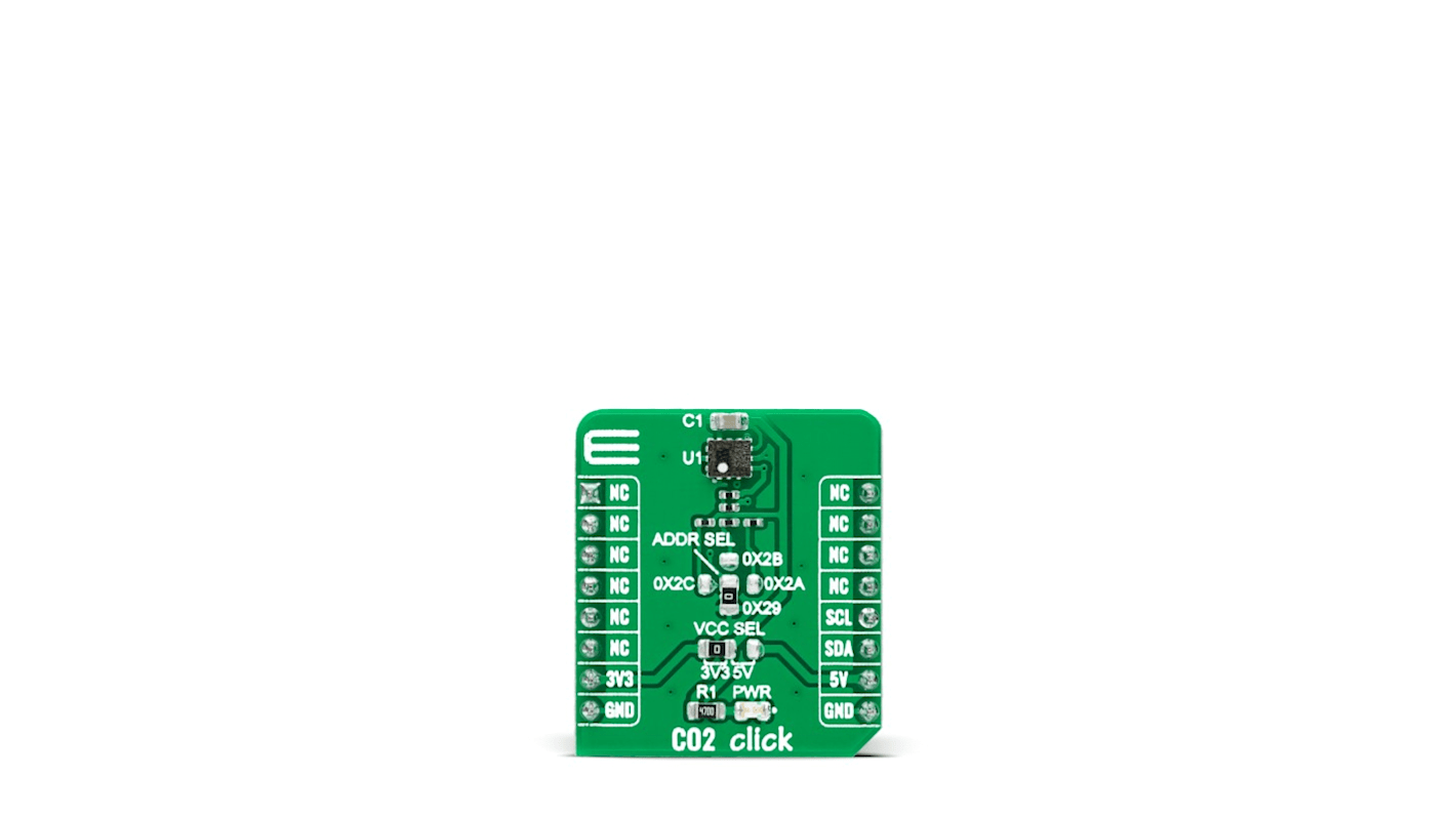 MIKROE-4725 | MikroElektronika CO2 Click Gas Sensor Add On Board for ...