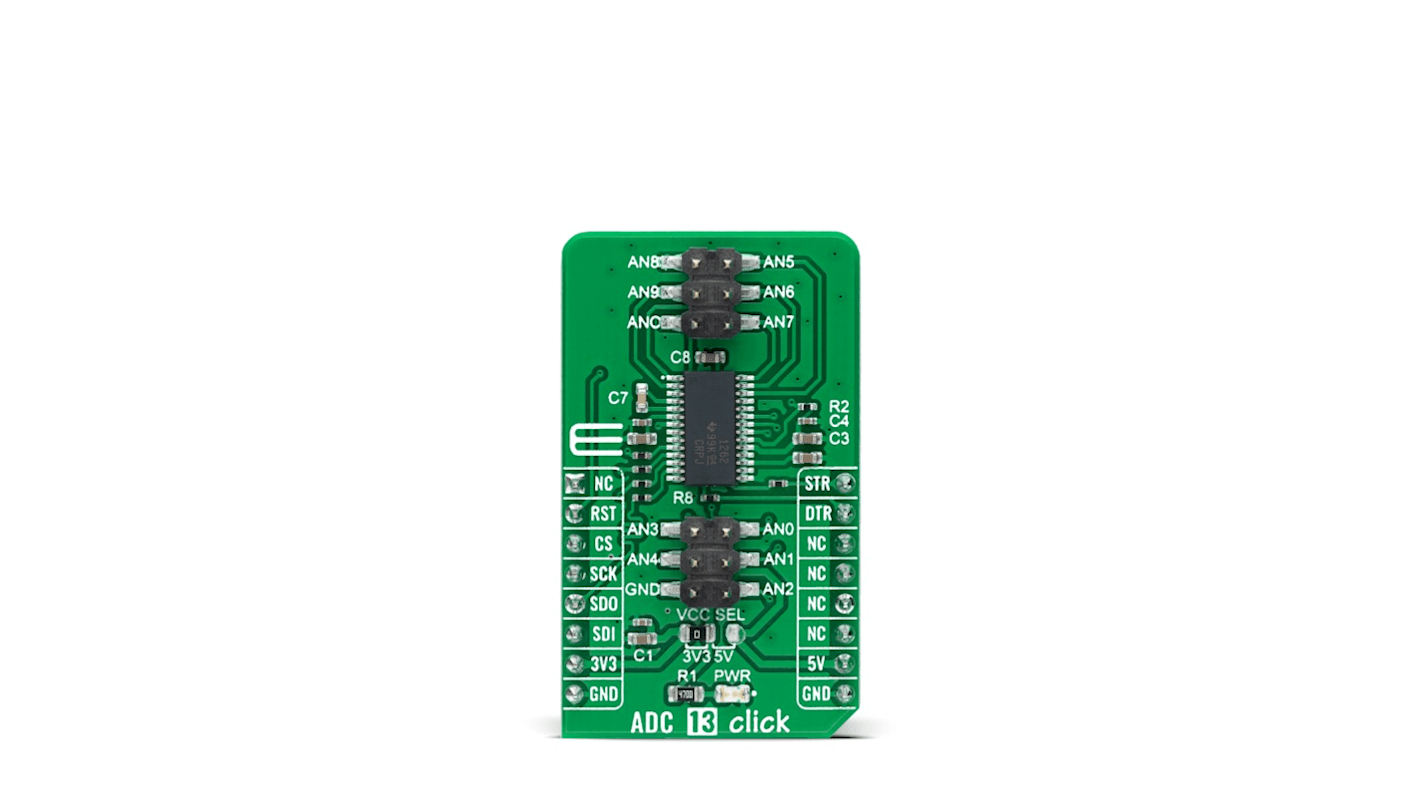 MIKROE-4743 | Carte ADC MikroElektronika pour Prise mikroBUS | RS