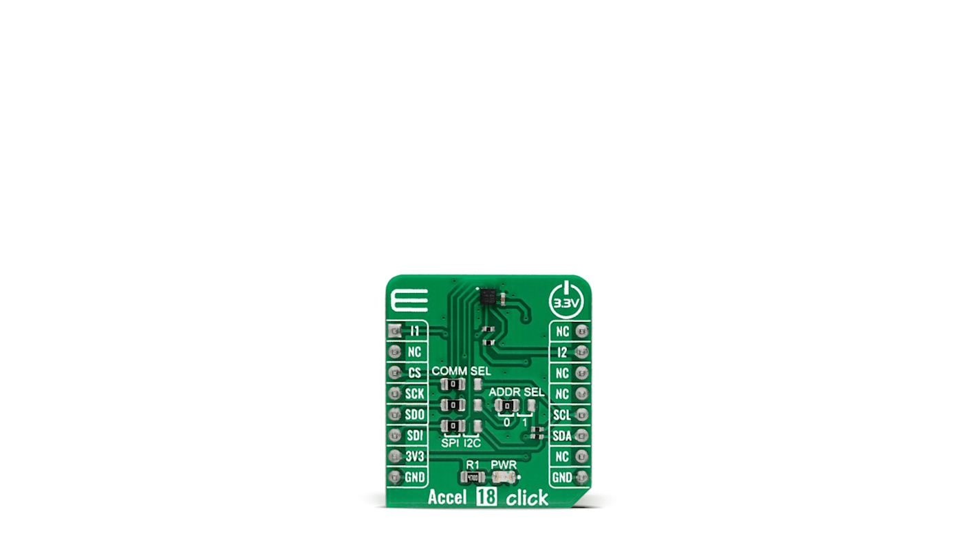 MIKROE-4826 | MikroElektronika Accel 18 Click Accelerometer Add On Board for MC3419 mikroBUS ...
