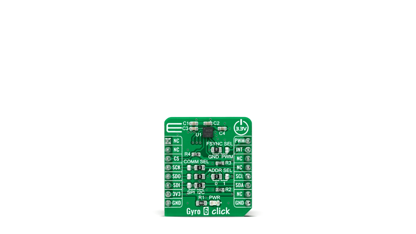 MIKROE-4827 | MikroElektronika Gyro 6 Click Gyroscope Sensor Add On Board for IAM-20380 mikroBUS ...