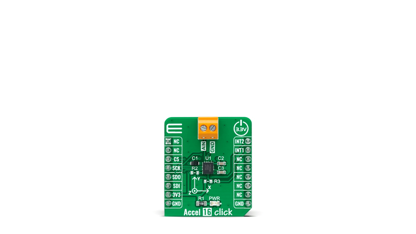MIKROE-4876 | MikroElektronika Accel 16 Click Accelerometer Add On Board for ADXL363 mikroBUS ...