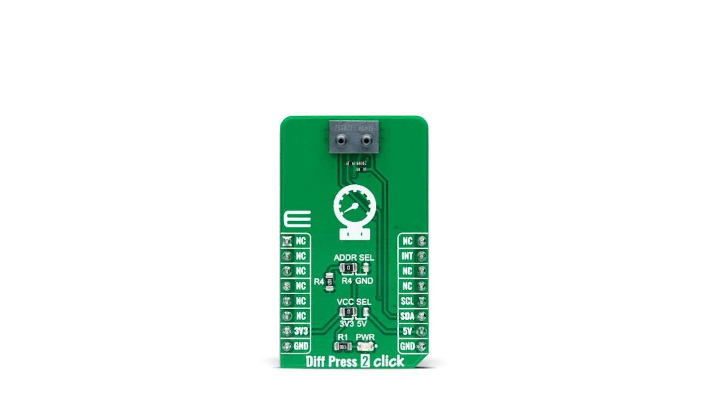 MIKROE-4894 | MikroElektronika Diff Press 2 Click Differential Pressure Sensor Add On Board for ...