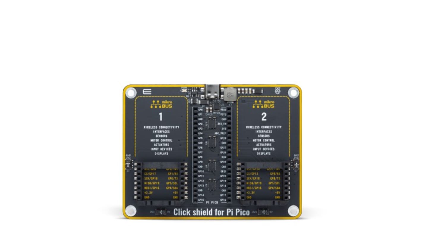 MikroElektronika Click Shield for Pi Pico Shield Shield MIKROE-4985 | RS