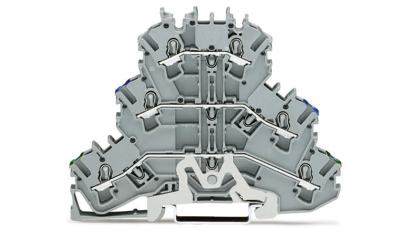 2002-3217 | Wago TOPJOB S, 2002 Series Grey Feed Through Terminal Block ...