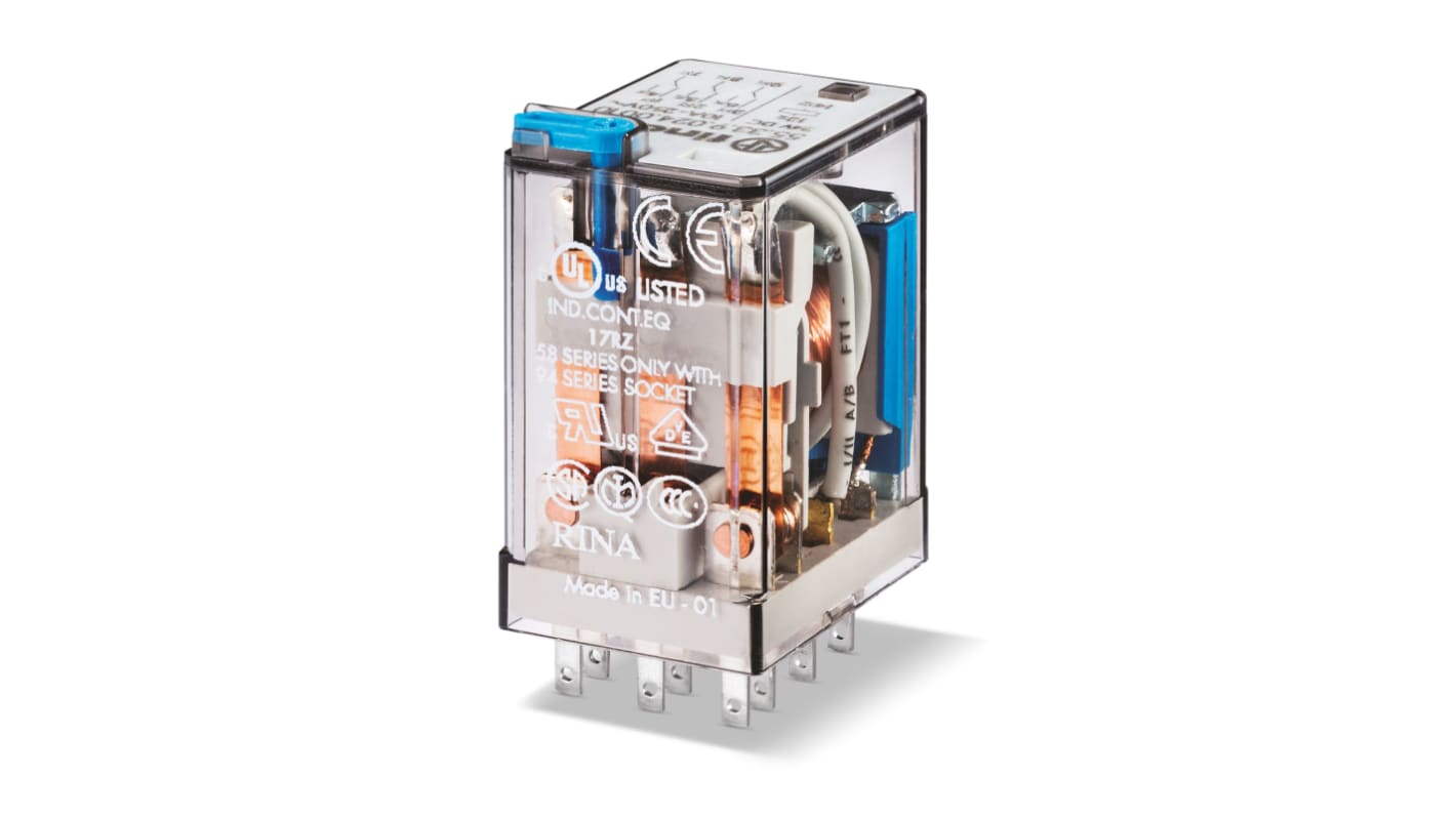 553380240030 | Finder Plug In Relay, 24V ac Coil, 10A Switching Current ...