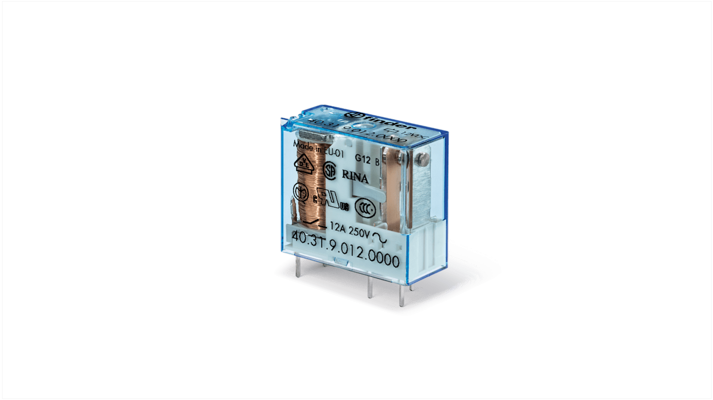 403170210000 | Finder PCB Mount Power Relay Module, 21V dc Coil, 12A ...