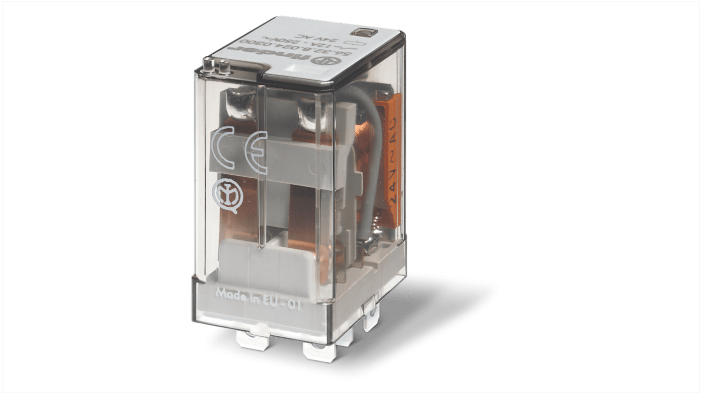 563480060040 | Finder Plug-In Mount Power Relay Module, 6V ac Coil, 20A ...