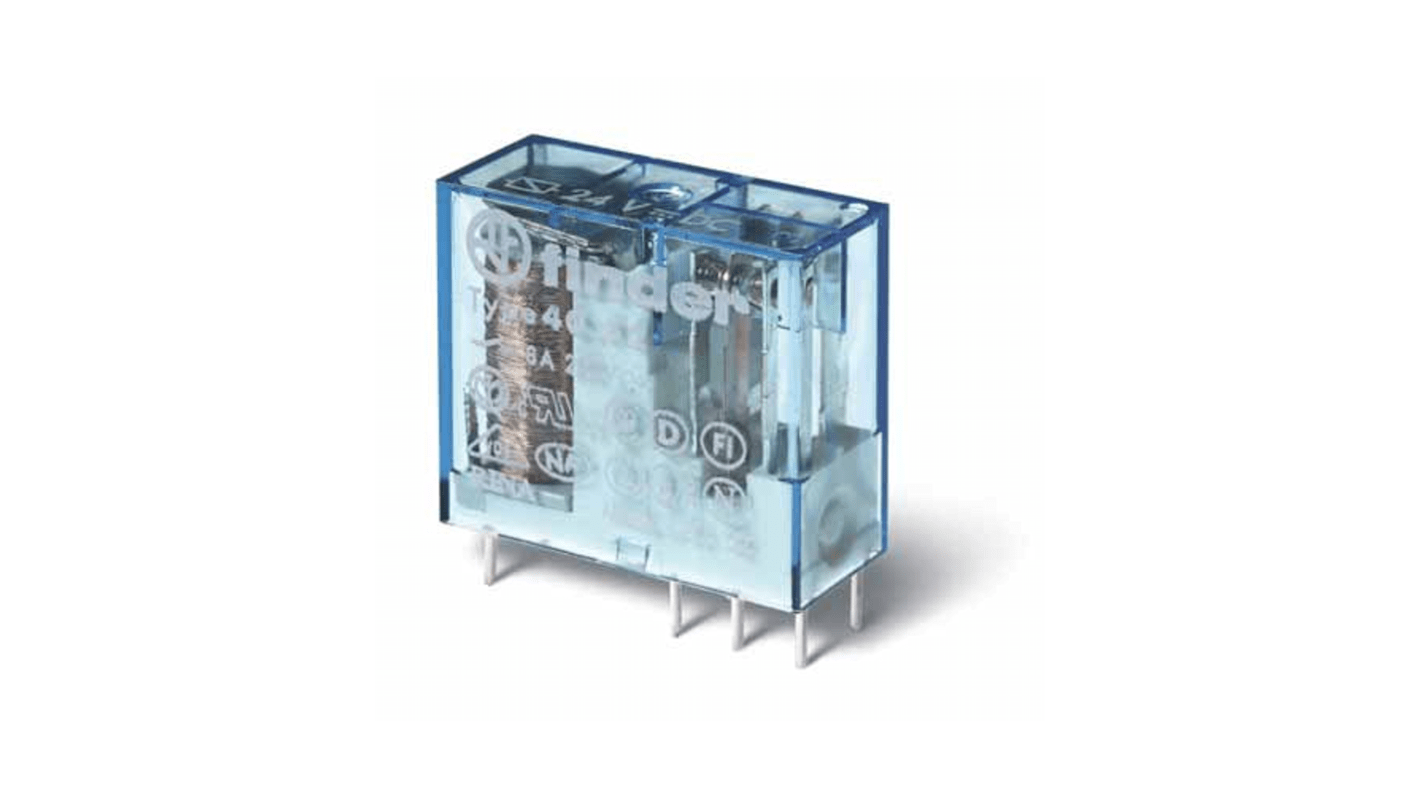 406170242021 | Finder PCB Mount, Plug In Power Relay Module, 24V dc ...