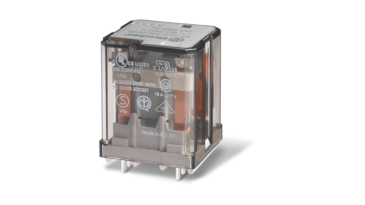 622280240300 | Finder PCB Mount Power Relay Module, 24V ac Coil, 16A ...