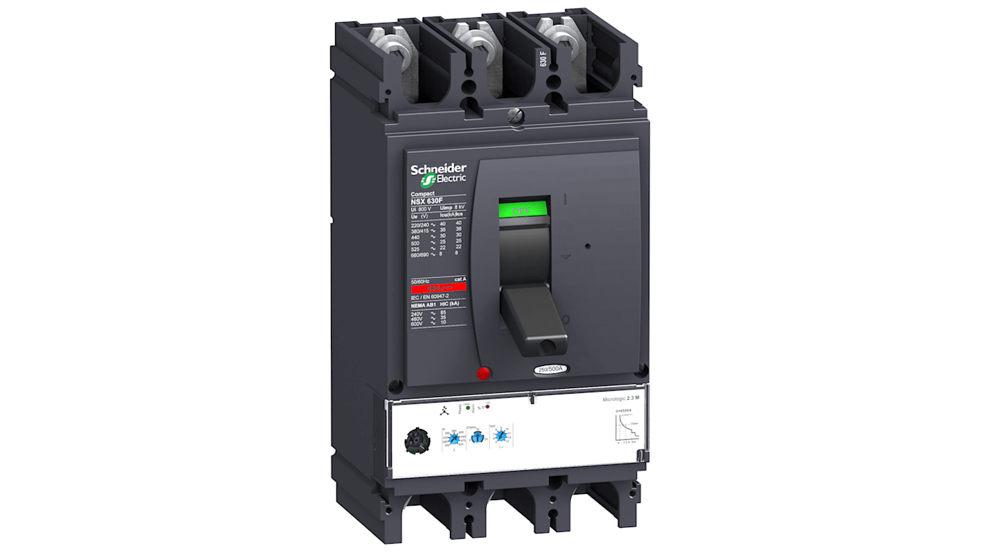 LV432975 | Schneider Electric, Compact MCCB 3P 500A, Fixed Mount | RS