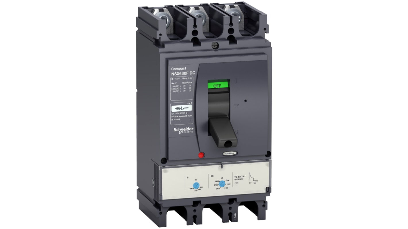 LV438268 | Schneider Electric, Compact MCCB 3P 500A, Fixed Mount | RS