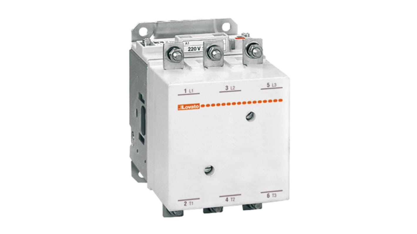 11B50000220 | Lovato B SERIES B Contactor, 240 V ac Coil, 3-Pole, 700 A ...