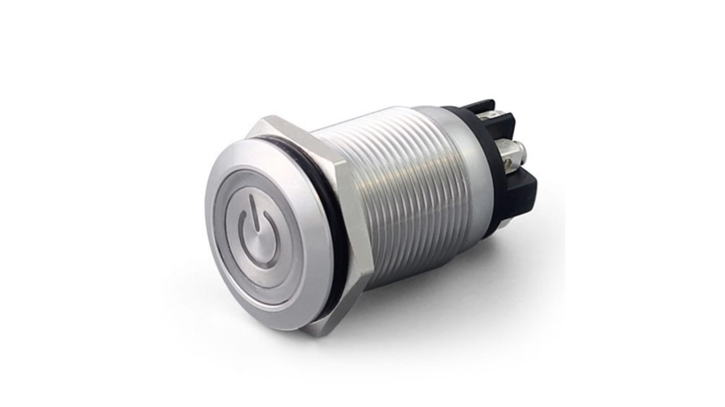 RS PRO Illuminated Push Button Switch, Momentary, Panel Mount, 19.2mm ...