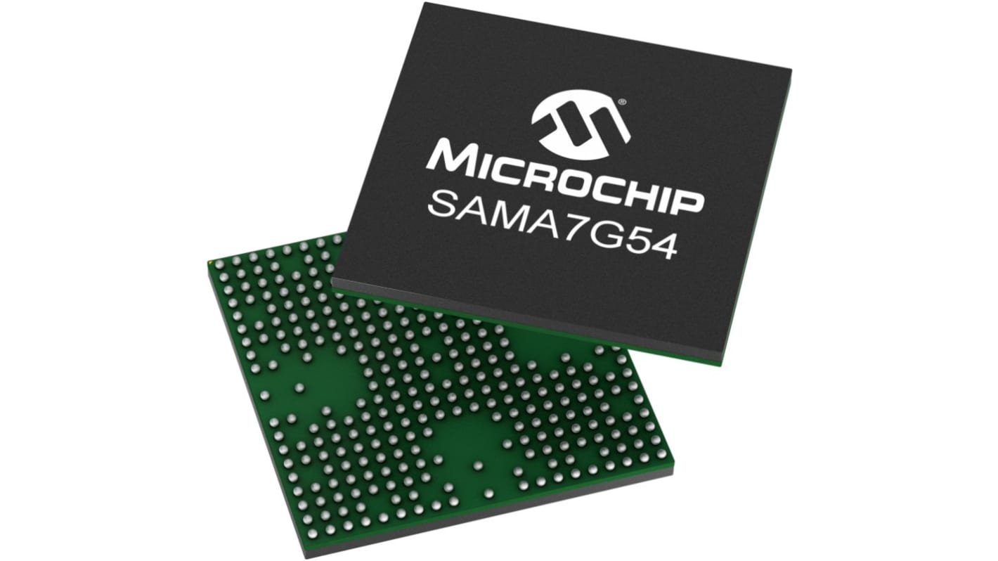 Microchip SAMA7G54-V/4HB ARM Cortex Microcontroller, Arm Cortex-A7, 343-Pin TFBGA | RS
