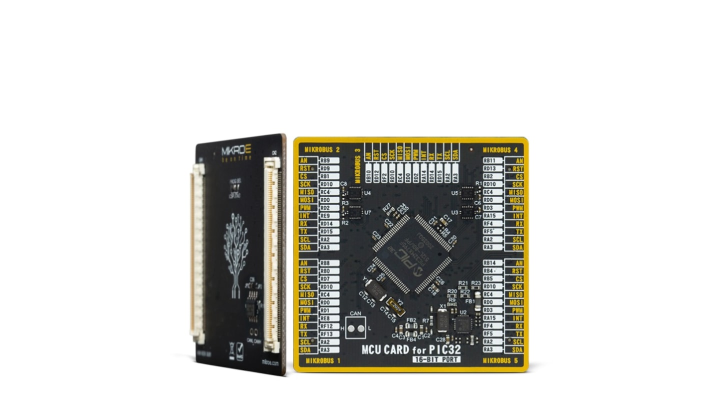 MikroElektronika MCU CARD for PIC32 PIC32MX795F512L 32 bit Development Board MIKROE-4373 | RS