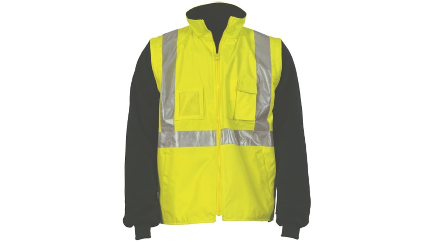 3994 Yellow/Navy 6XL | DNC Yellow Hi-Vis, Waterproof Hi Vis Vest, 6XL | RS