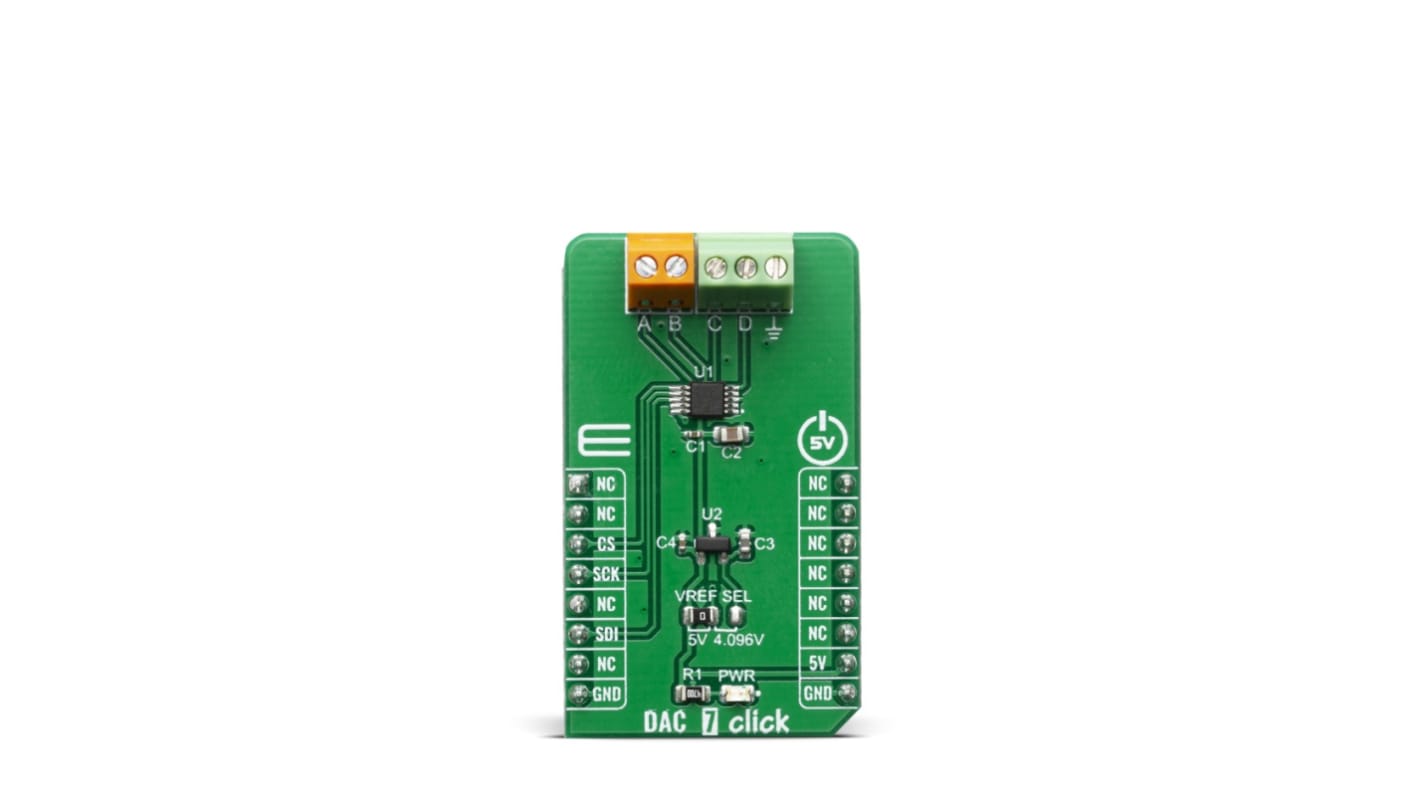 MikroElektronika MIKROE-3886 DAC 7 Click mikroBus Click Board Signal Conversion Development Tool ...