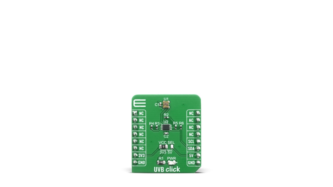 MIKROE-4145 | MikroElektronika UVB Click Ultraviolet (UV) Sensor mikroBus Click Board for GUVB ...