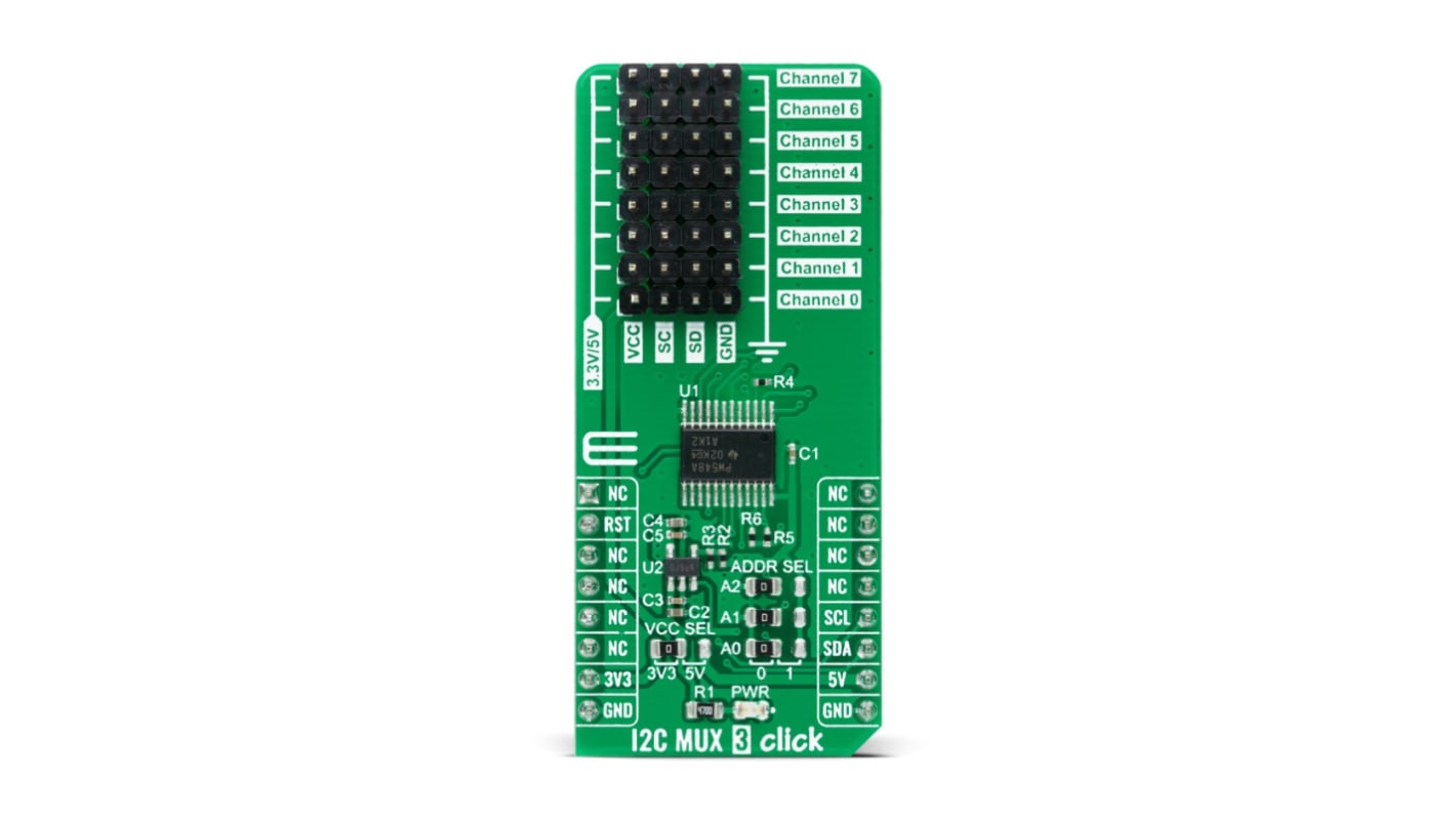 MIKROE-4262 | MikroElektronika I2C MUX 4 Click TCA9548APWR mikroBus Click Board for Broadcast ...