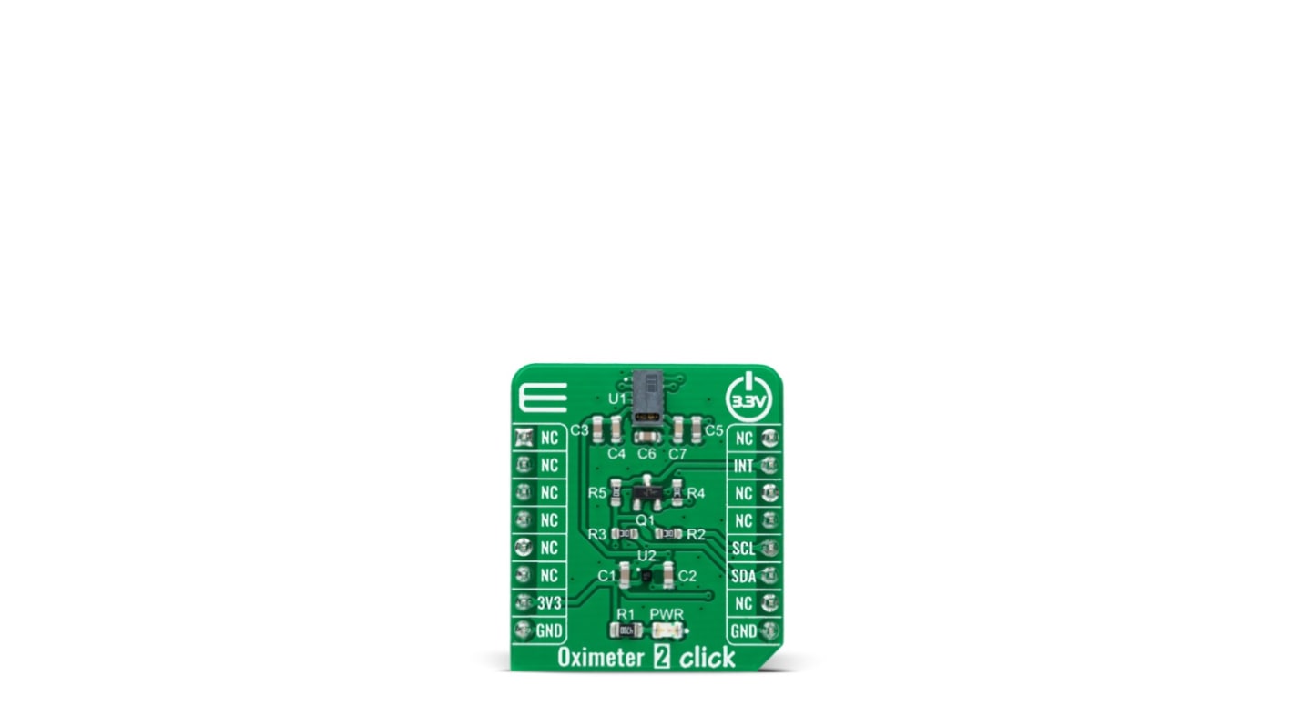 MIKROE-4292 | MikroElektronika Oximeter 2 Click Biometric Sensor mikroBus Click Board for ...