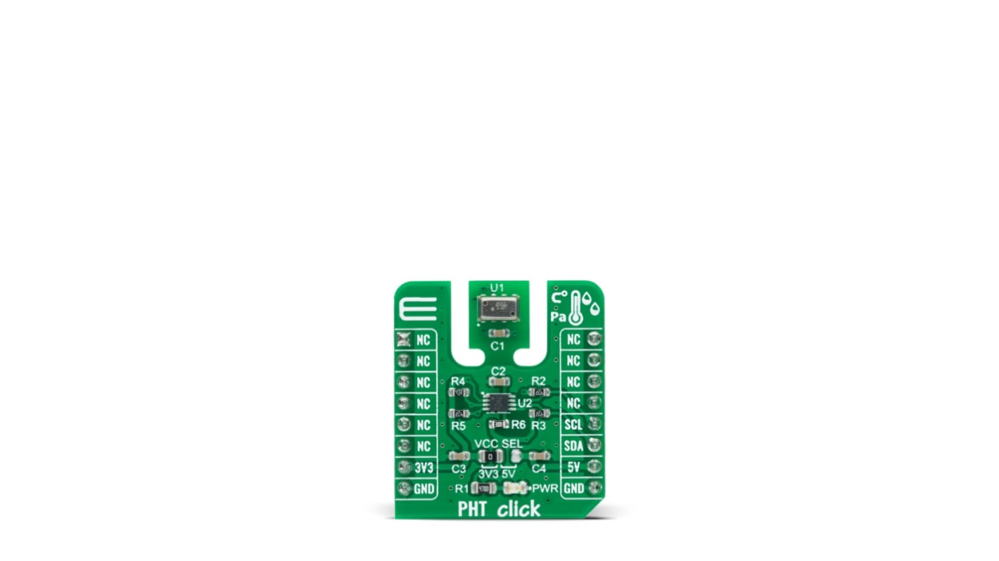 MIKROE-4348 | MikroElektronika PHT Click Enviroment Sensor mikroBus Click Board for MS8607 | RS