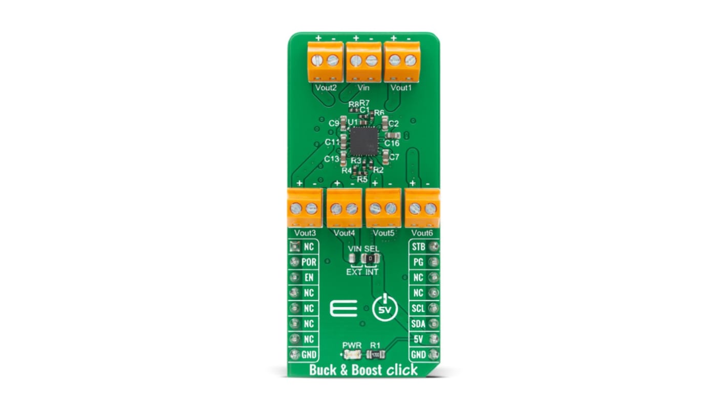 MIKROE-4354 | MikroElektronika Buck & Boost Click Buck-Boost Controller ...
