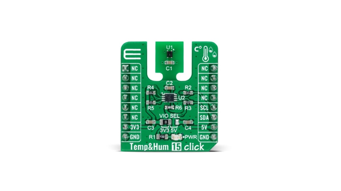 MIKROE-4496 | MikroElektronika Temp&Hum 15 Click Temperature & Humidity Sensor mikroBus Click ...