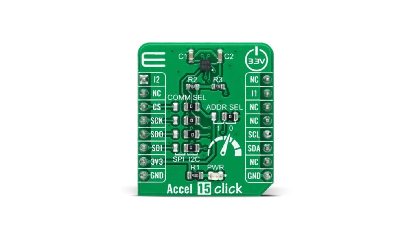 MIKROE-4501 | MikroElektronika Accel 15 Click Motion Sensor mikroBus Click Board for BMA490L | RS
