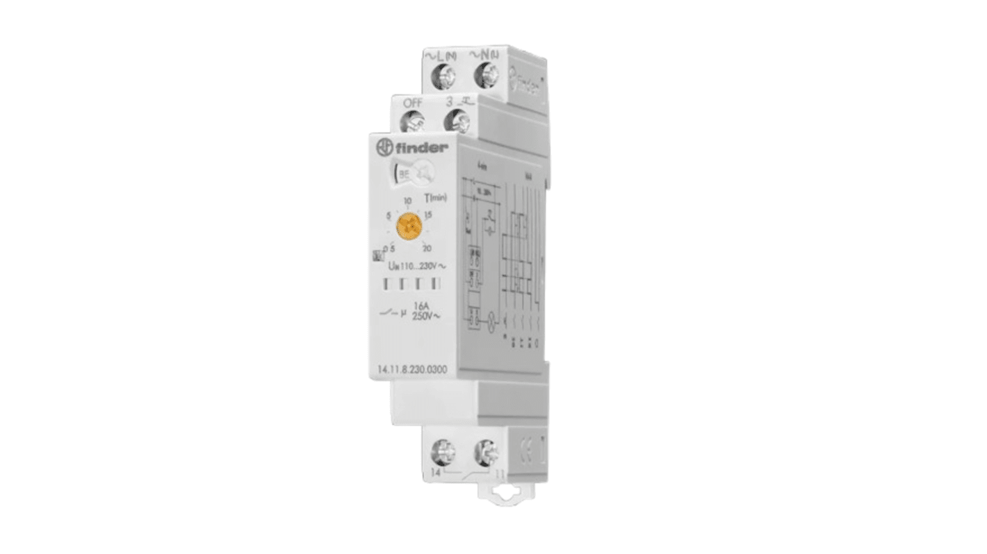 14.11.8.230.0300 | Finder Digital Staircase Timer 230 V ac, 1-Channel | RS