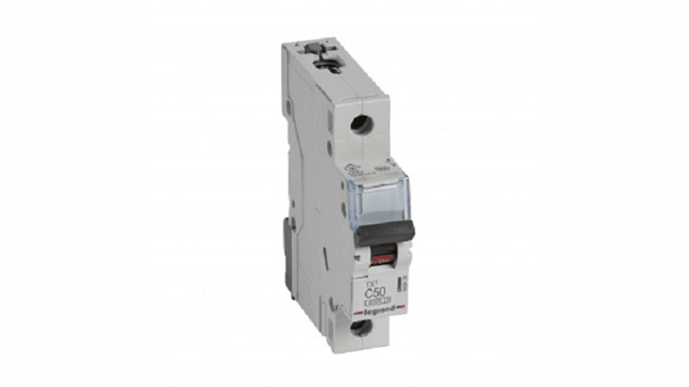 4 034 39 | Legrand Circuit breaker TX3 6000 MCB, 1P, 50A Curve C, 230V AC | RS
