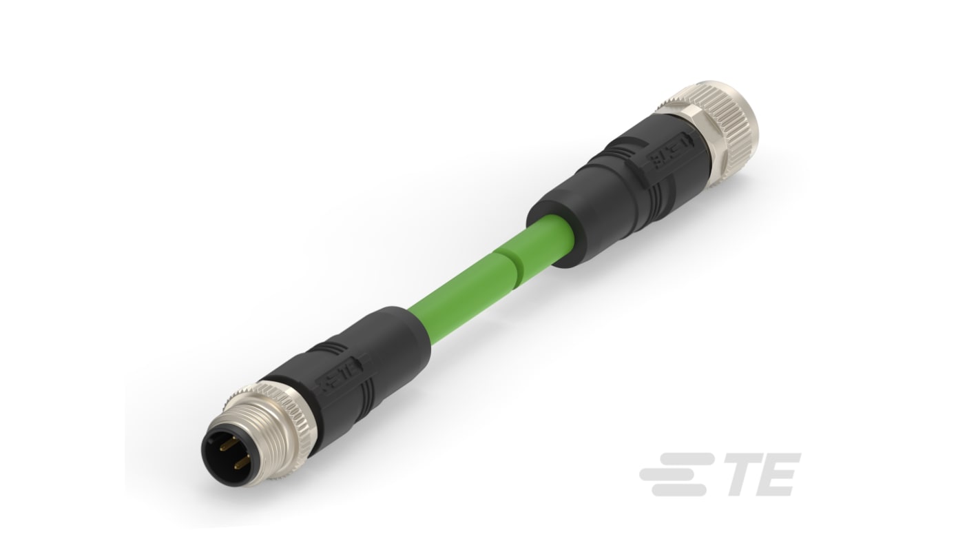 TAD14545101-001 | TE Connectivity Cat5e Straight Female M12 to Male M12 ...