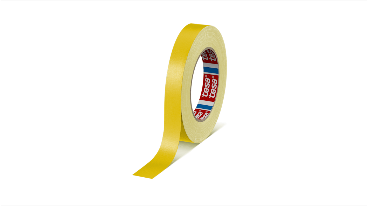 04651-00114-00 | Tesa 4651 Cloth Tape, 25m x 19mm, Yellow | RS