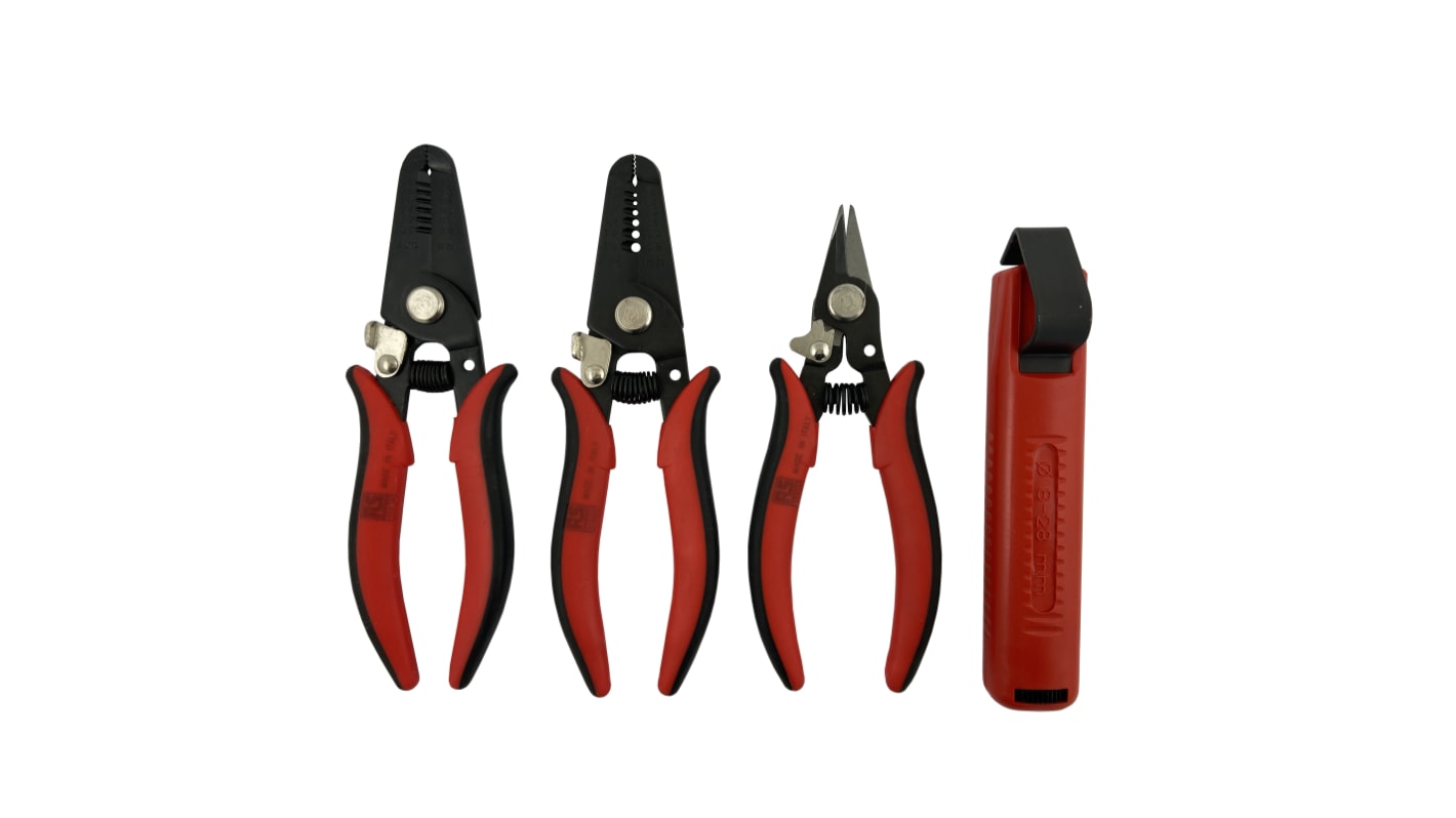 RS PRO 4 Piece Electricians Tool Kit with Roll | RS